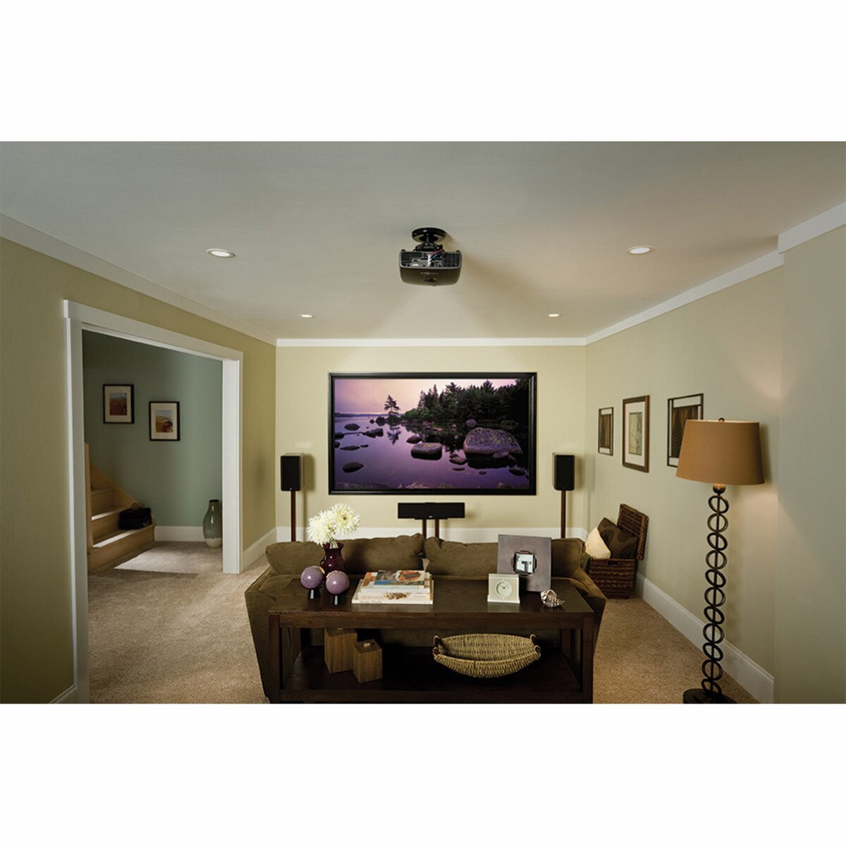 Sanus Tilt and Swivel Projector Ceiling Mount, Two Columns Lengths ...